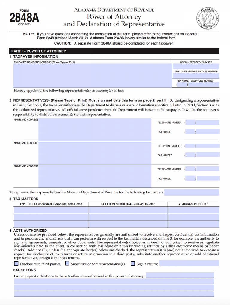 Free Alabama Power Of Attorney Forms | PDF Templates