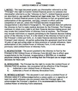 Free Iowa Power Of Attorney Forms | PDF Templates