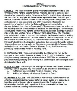 Free Kansas Power Of Attorney Forms | PDF Templates