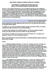 Free New Jersey Power Of Attorney Forms | PDF Templates