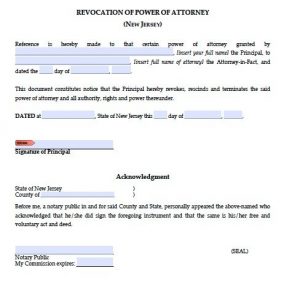 Free New Jersey Power Of Attorney Forms | PDF Templates